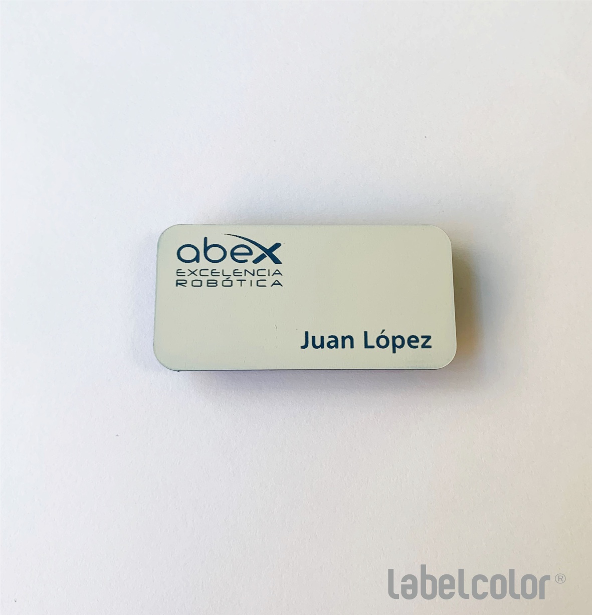 placa identificativa grabada en azul - Placas de identificación y ...