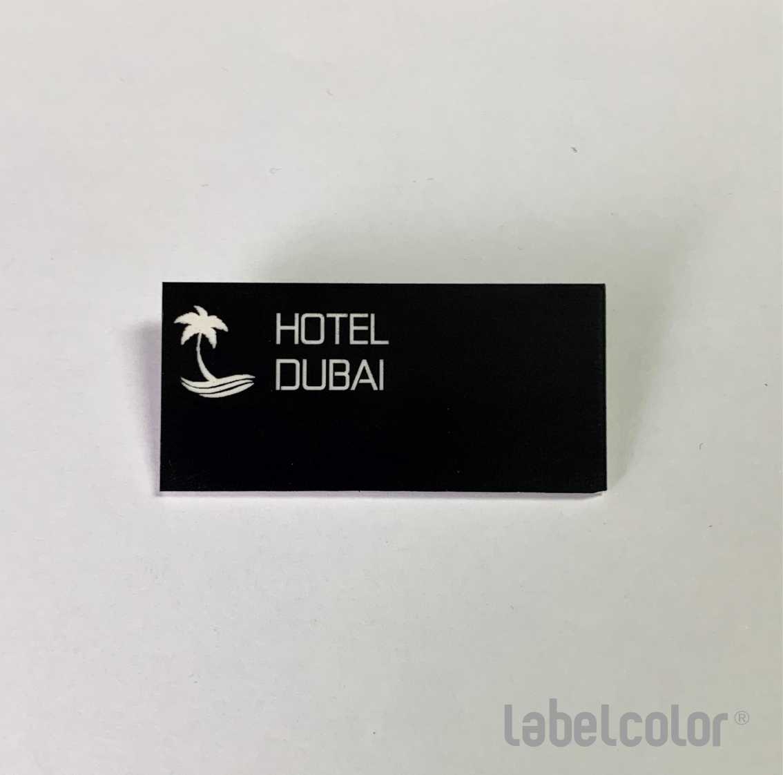 Placa negra grabada en blanco - Placas de identificación y rótulos ...